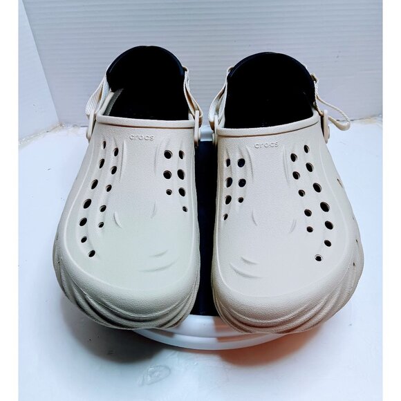 CROCS | Shoes | Crocs Mens Size M5 Beige Classic Clogs With Adjustable ...